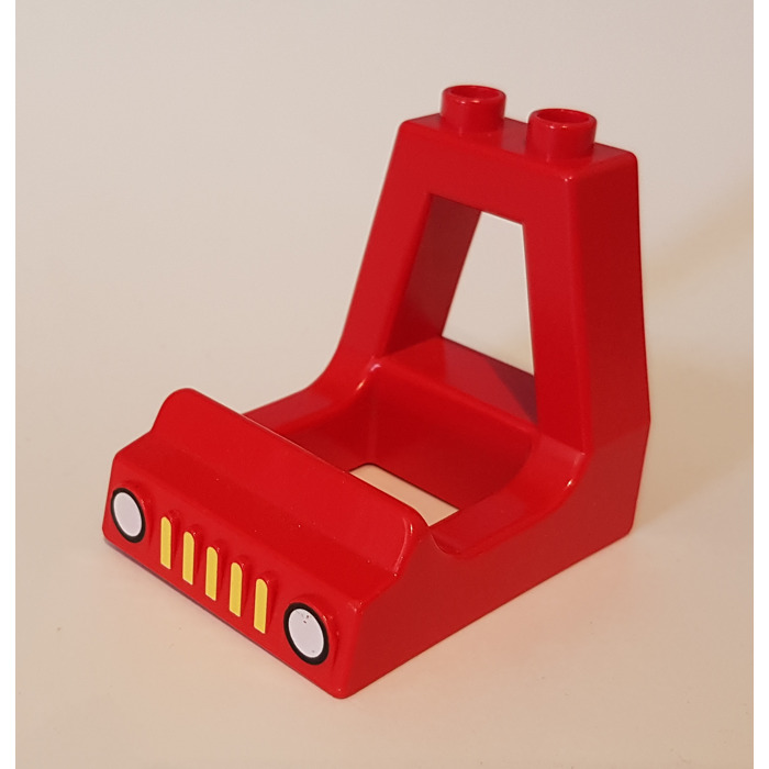 Duplo Red truck cab with headlight pattern | Brick Owl - LEGO Marketplace