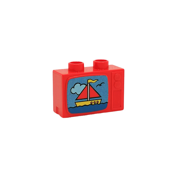 Duplo Red TV with Boat scene (4916 / 81953) | Brick Owl - LEGO Marketplace