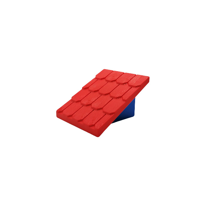 Duplo Roof Slope 33° 2 x 4 Shingled with Blue Base | Brick Owl