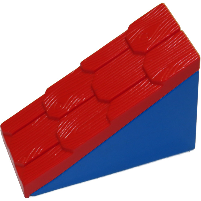 Duplo Roof Slope 33° 2 x 4 with Shingles and Blue Base | Brick Owl
