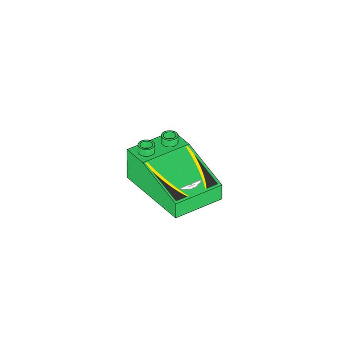 Duplo Slope 2 x 3 22° with Aston Martin Logo (35114) | Brick Owl - LEGO ...