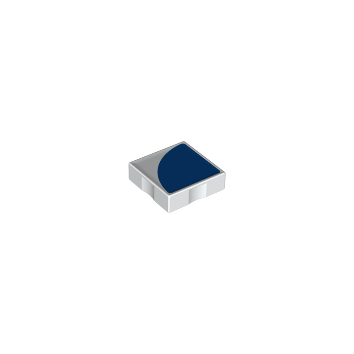Duplo Tile 2 X 2 With Side Indents With Blue Quarter Disc 6309 48733