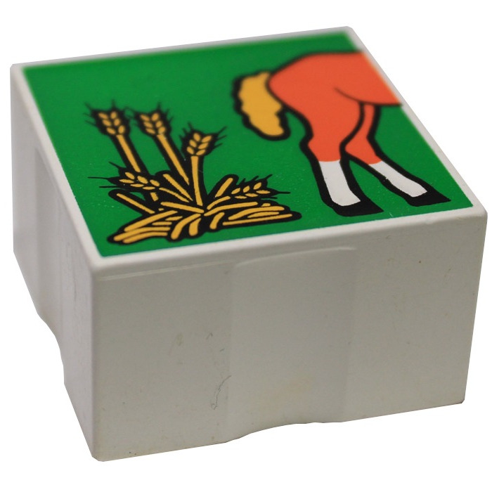 Duplo Tile 2 x 2 x 1 with Horse Mosaic Print 10 (2756) | Brick Owl ...