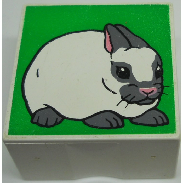 Duplo Tile 2 x 2 x 1 with Rabbit Mosaic Print 10 (2756) | Brick Owl ...