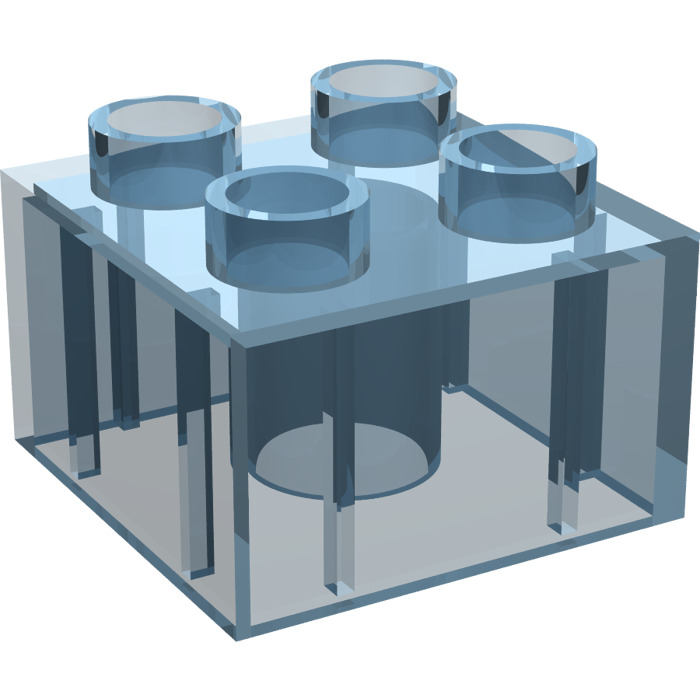 Duplo Transparent Light Blue Brick 2 x 2 (3437 / 89461) | Brick Owl ...