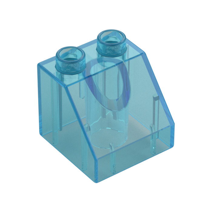 Duplo Transparent Light Blue Slope 2 x 2 x 1.5 (45°) (6474 / 67199 ...