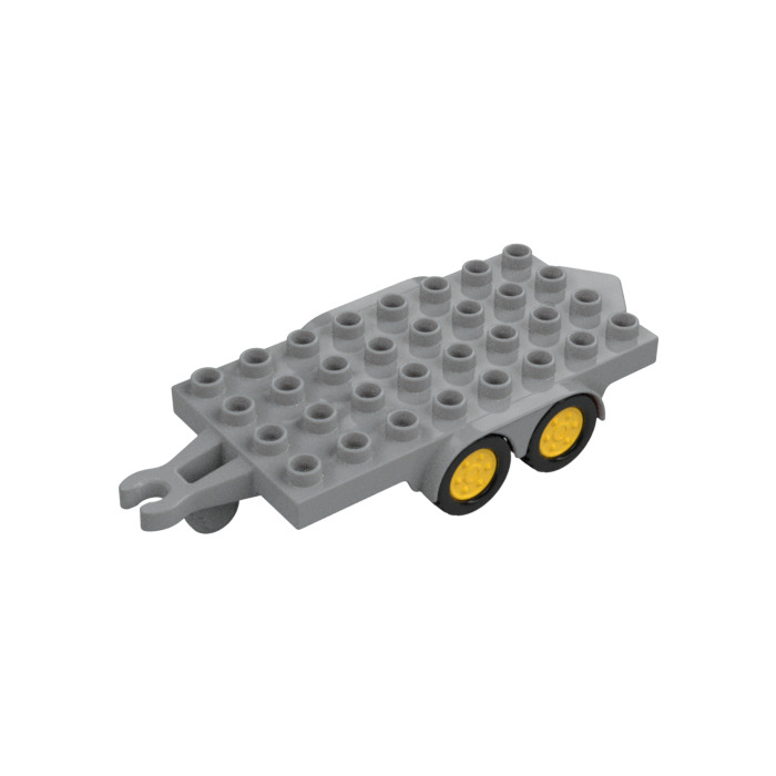 Duplo Vehicle Trailer with Yellow Wheels (18520 / 35027) | Brick Owl