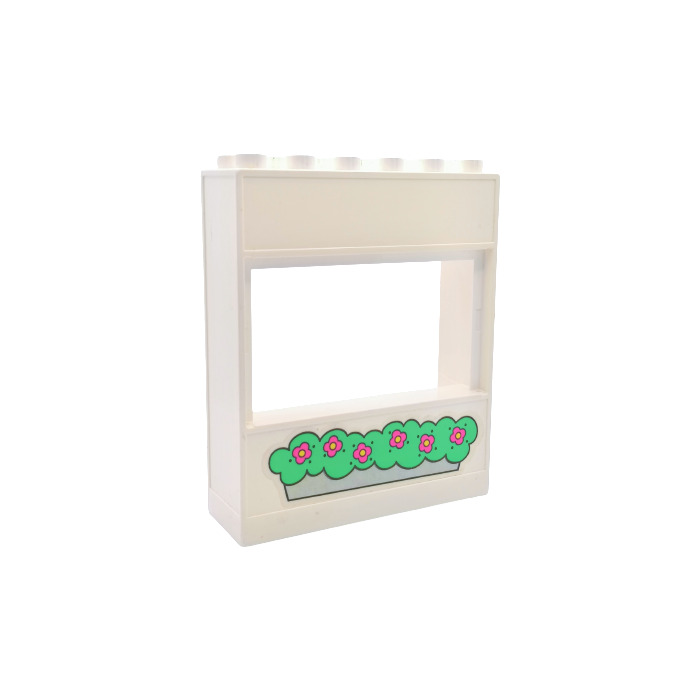 Duplo Wall 2 x 6 x 6,window with flowerpot Sticker (6460) | Brick Owl ...