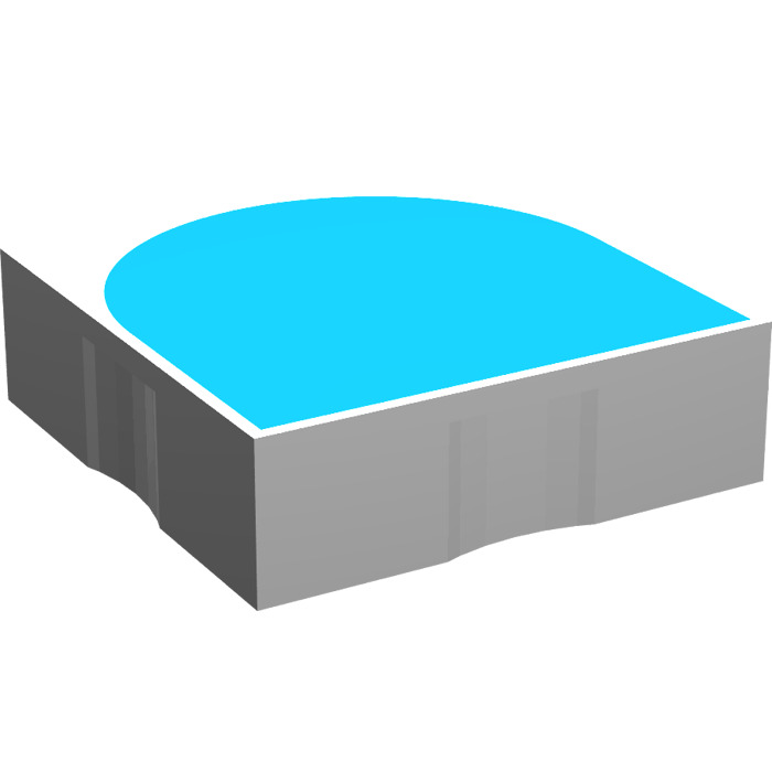 Duplo blanco Loseta 2 x 2 con Lado Indents con Azul Inverse Arco (6309 ...