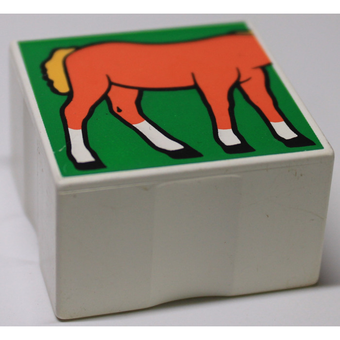 Duplo Tile 2 x 2 x 1 with Horse Mosaic Print 07 (2756) | Brick Owl ...