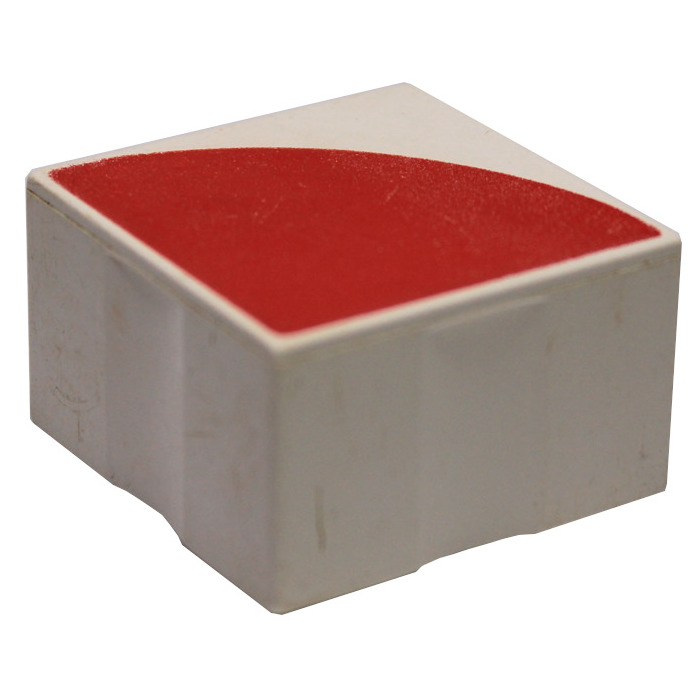 Duplo White Tile 2 x 2 x 1 with Red Quarter Disc Pattern (2756) | Brick ...