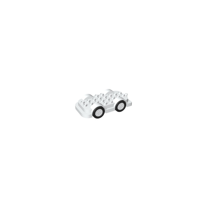 Duplo Blanco Wheelbase 4 x 8 con Blanco Ruedas (24911) | Brick Owl ...