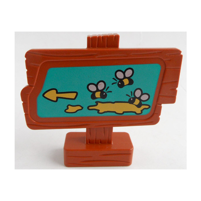 Duplo Wood Grain Sign with Arrow Pointing Left, Bees and Honey Sign ...