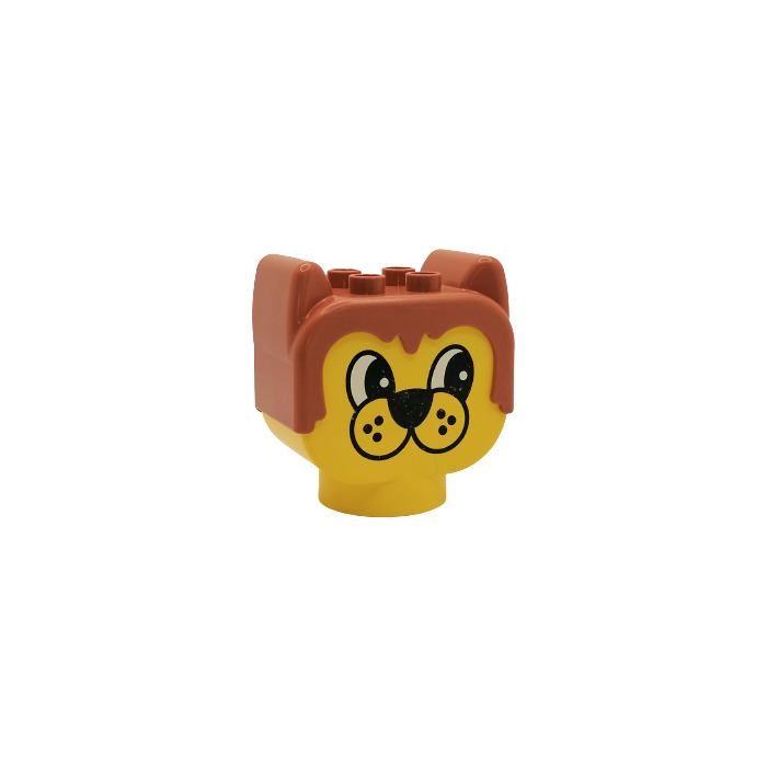 Duplo Yellow Bear Head with Eyes Looking to One Side | Brick Owl - LEGO ...