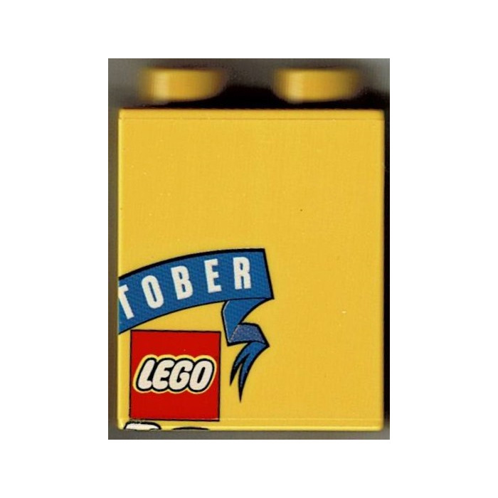 Duplo Yellow Brick 1 x 2 x 2 with Bricktober Week 4 (4066) | Brick Owl ...