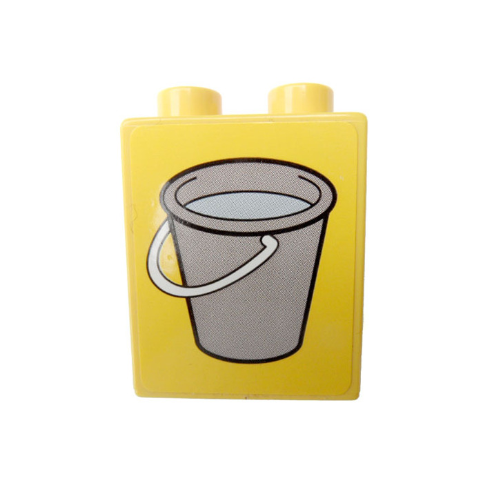 Duplo Brick 1 x 2 x 2 with Bucket Sticker (4066) | Brick Owl - LEGO ...