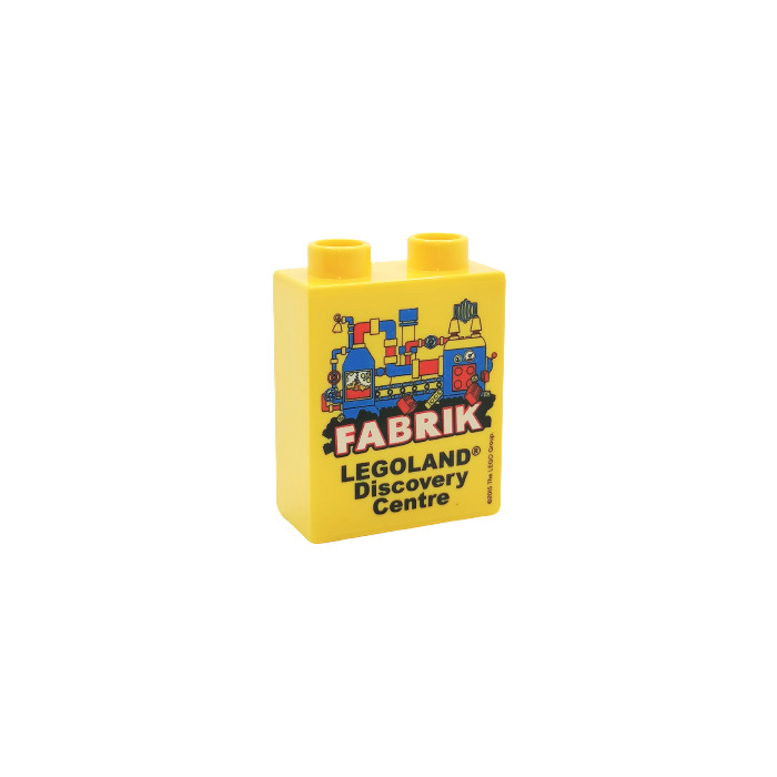 Duplo Yellow Brick 1 x 2 x 2 with Legoland Discovery Centre FABRIK 2014 ...