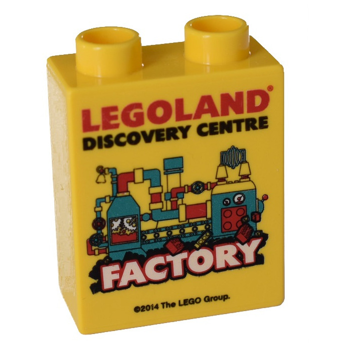 Duplo Yellow Brick 1 x 2 x 2 with Legoland Discovery Centre Factory ...