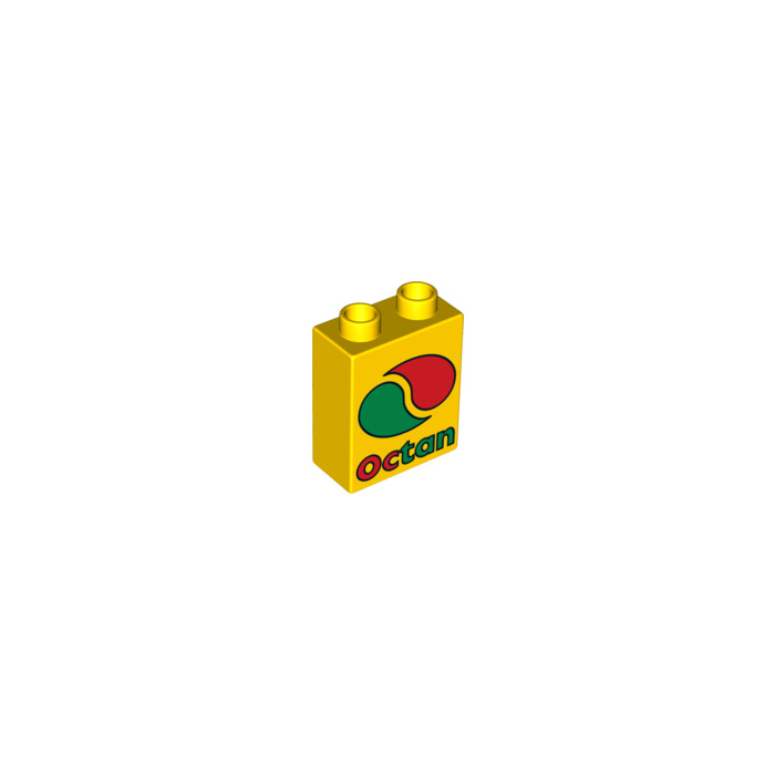 Duplo Yellow Brick 1 x 2 x 2 with Octan Logo (4066 / 63026) | Brick Owl
