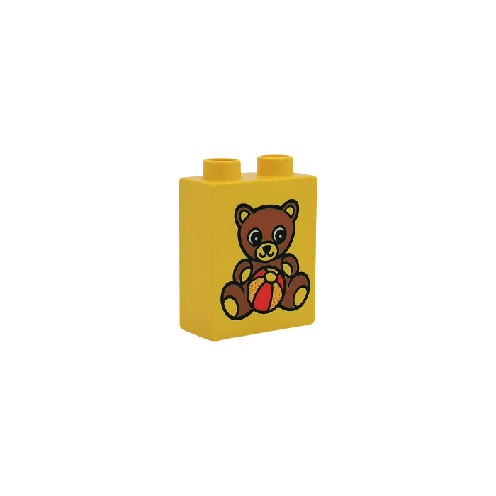 Duplo Yellow Brick 1 x 2 x 2 with Teddy Bear and Ball (4066) | Brick ...