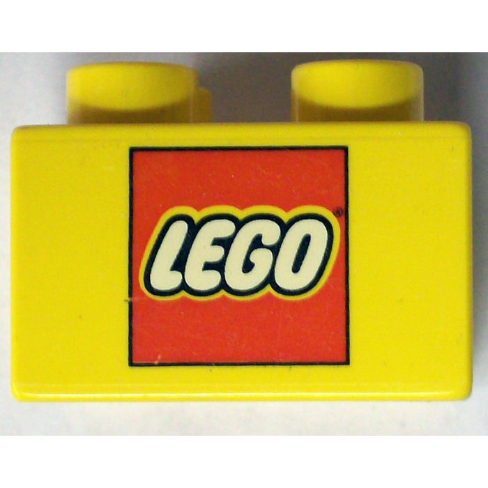 Duplo Yellow Brick 2 x 2 with Lego logo (3437 / 83753) | Brick Owl