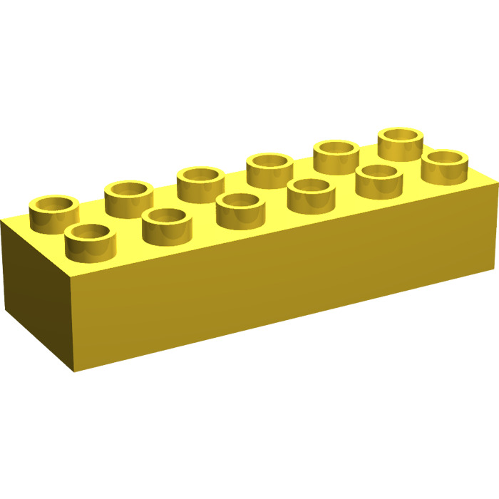 Duplo Yellow Brick 2 x 6 (2300) | Brick Owl - LEGO Marketplace