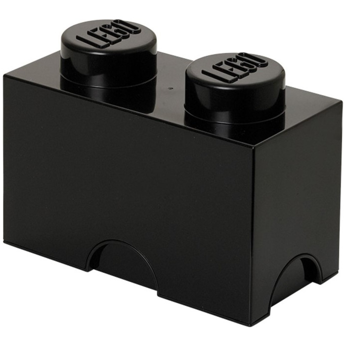 LEGO 2 Stud Storage Brick Black (5006868) | Brick Owl - LEGO Marketplace