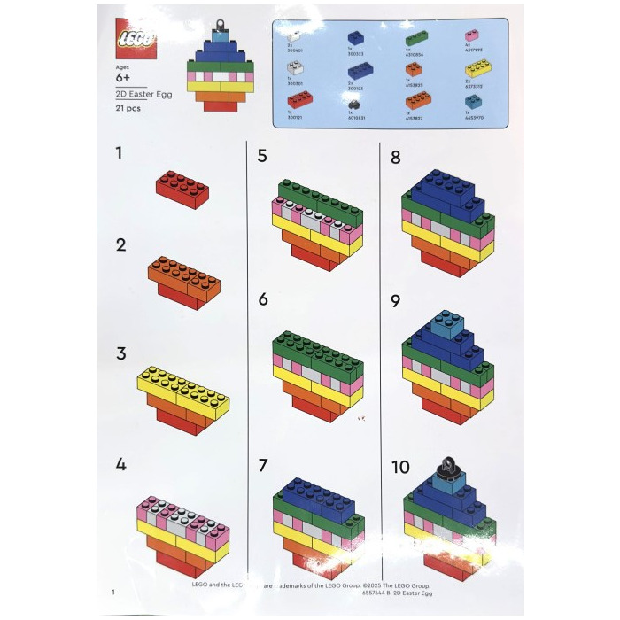 LEGO 2D Easter Egg Set 6557644 | Brick Owl - LEGO Marketplace