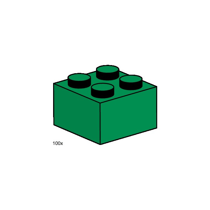 LEGO 2x2 Dark Green Bricks Set 3456 | Brick Owl - LEGO Marketplace