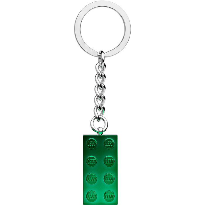 LEGO 2x4 Green Metallic Key Chain (854083) | Brick Owl - LEGO Marketplace