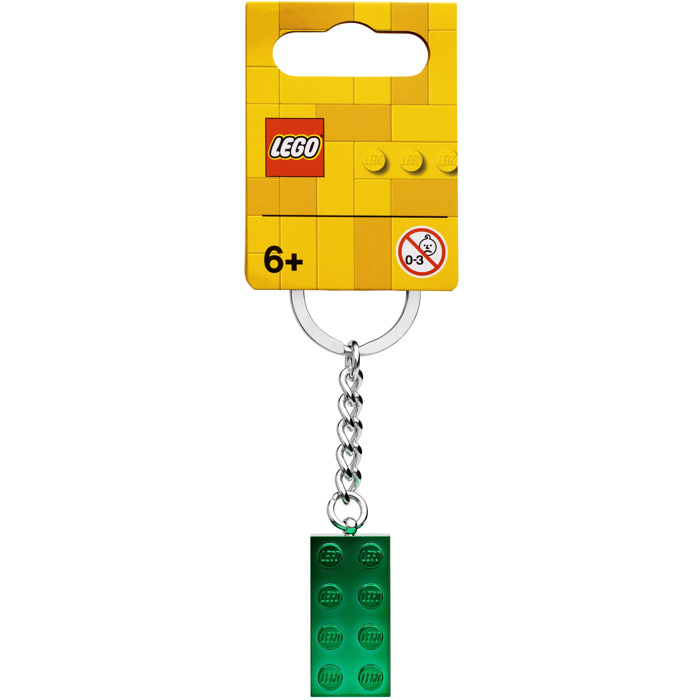 LEGO 2x4 Green Metallic Key Chain (854083) | Brick Owl - LEGO Marketplace