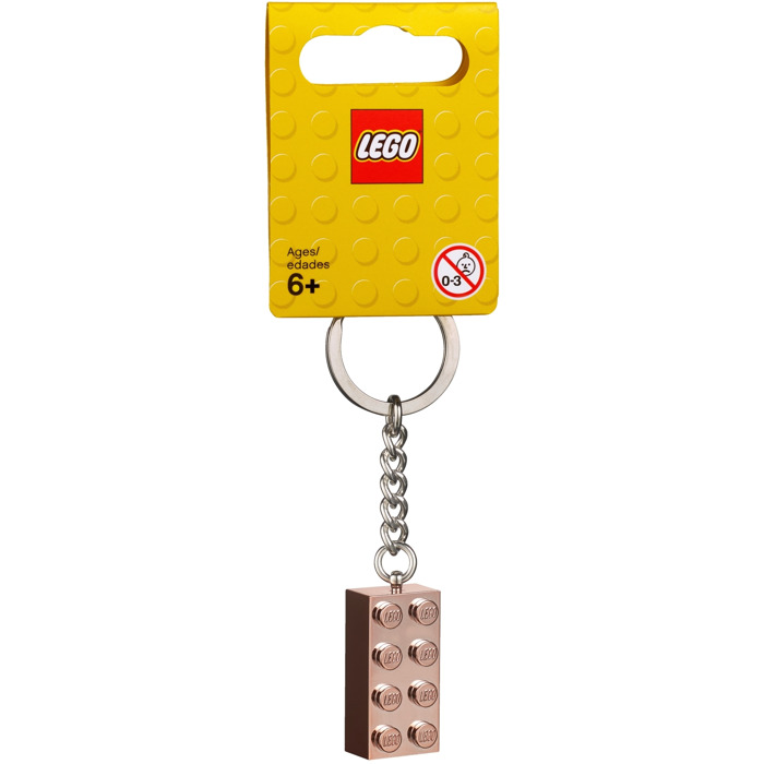LEGO 2x4 Rose Gold Key Chain (853793) | Brick Owl