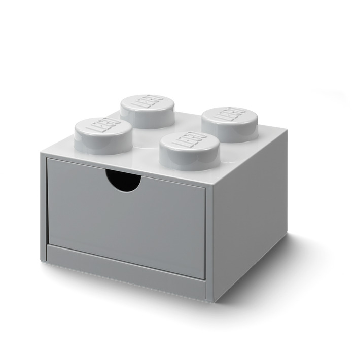 LEGO 4 Stud Desk Drawer Gray (5006875) | Brick Owl - LEGO Marketplace
