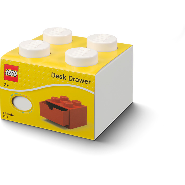 LEGO 4 Stud Desk Drawer White (5006313) | Brick Owl
