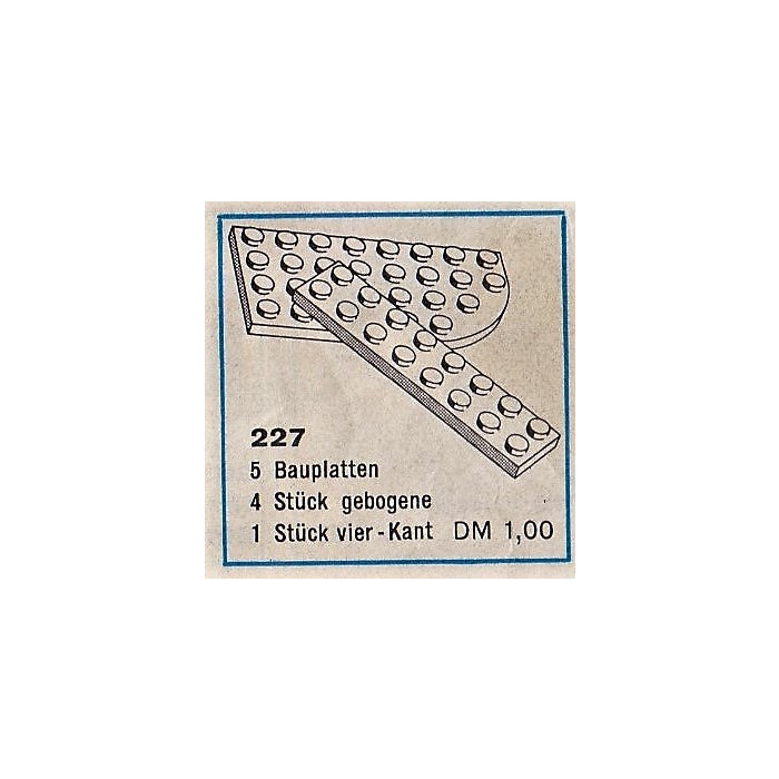 LEGO 4 White Plates Curved 4 x 8 and 1 White Plate 2 x 8 Set 227 ...