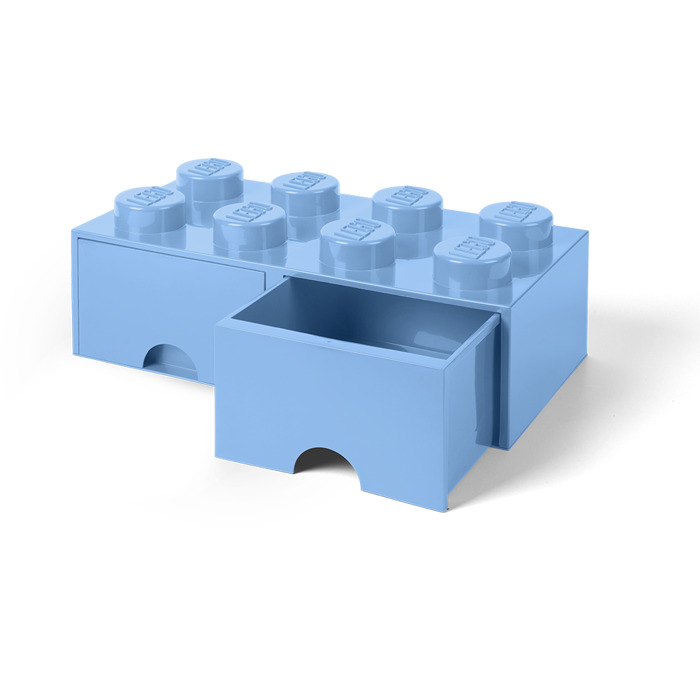 LEGO 8 Stud Brick Drawer Light Blue (5006311) | Brick Owl - LEGO ...