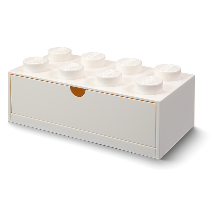 LEGO 8 Stud Desk Drawer White (5006877) | Brick Owl - LEGO Marketplace