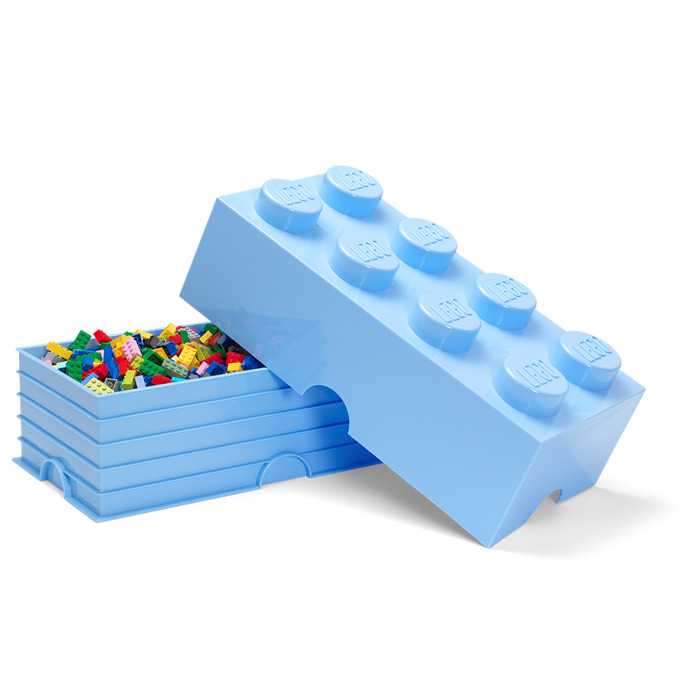 LEGO 8 Stud Storage Brick Light Blue (5006918) | Brick Owl - LEGO ...