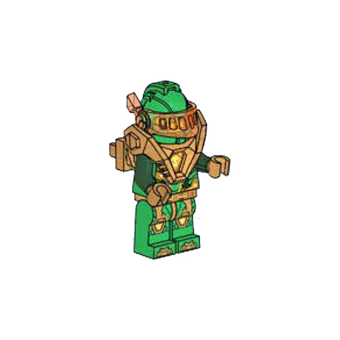 LEGO Aaron with Neon Reddish Orange Visor and Gold Armor with Clip ...