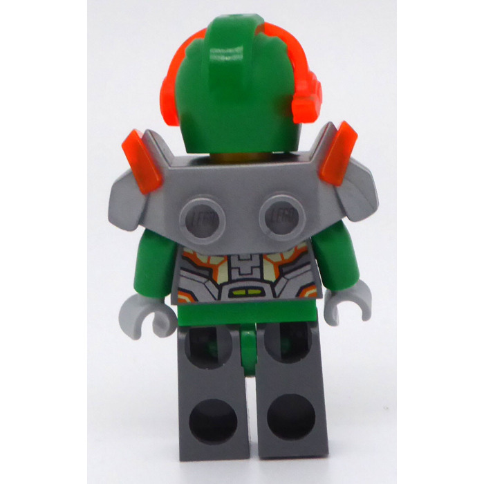 LEGO Aaron with Neon Reddish Orange Visor and Silver Armor Minifigure ...