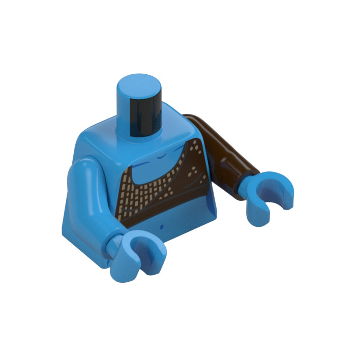 LEGO Aayla Secura with Dark Azure Skin and Flesh Lips Minifig Torso ...