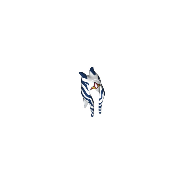 LEGO Ahsoka Togruta Long Headdress with Dark Blue Stripes and Red and ...