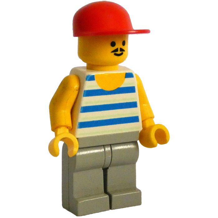 LEGO Airline Passenger with Striped Tank Top Minifigure | Brick Owl ...