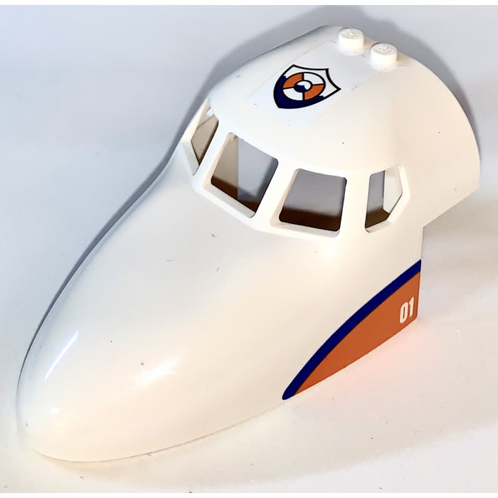 LEGO Airplane Cockpit 6 x 10 x 4 with Coast Guard Logo and Sticker ...