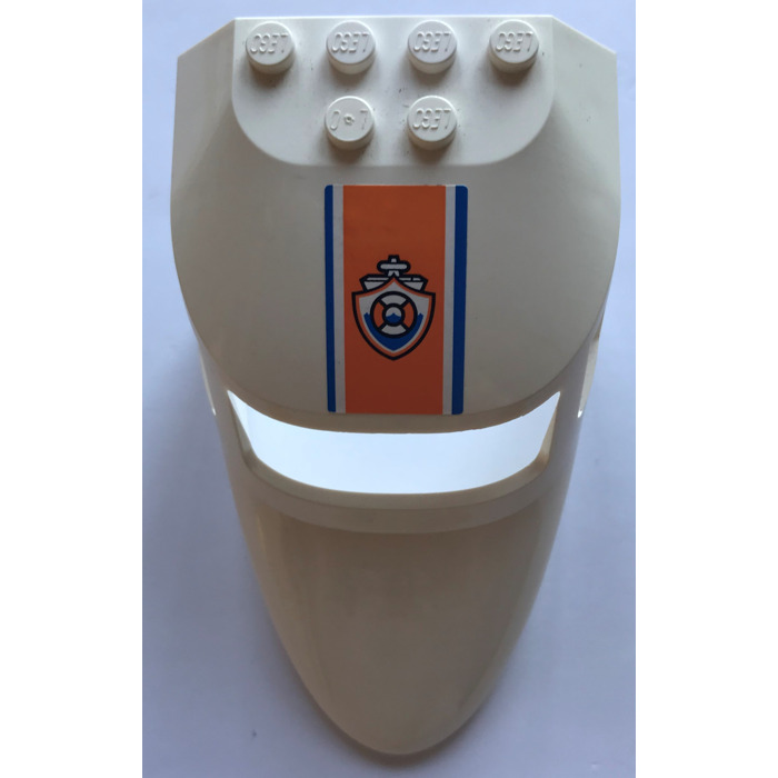 LEGO Airplane Cockpit 6 x 10 x 4 with Coast Guard Logo on Top Sticker ...