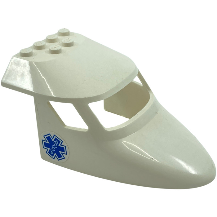 LEGO Airplane Cockpit 6 x 10 x 4 with EMT Star of Life Sticker (87613 ...