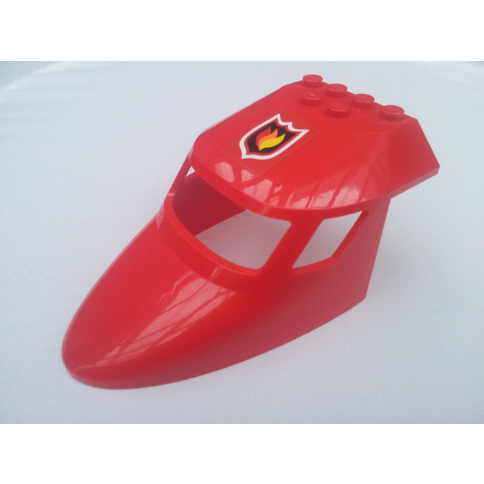 LEGO Airplane Cockpit 6 x 10 x 4 with Fire Logo 7206 Sticker (87613 ...