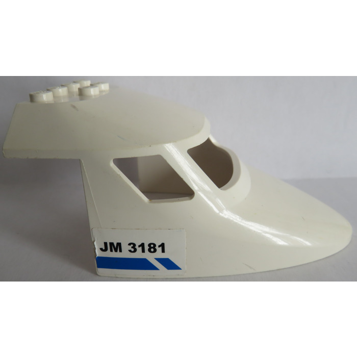 LEGO Airplane Cockpit 6 x 10 x 4 with 'JM 3181', Blue Line (Both Sides ...