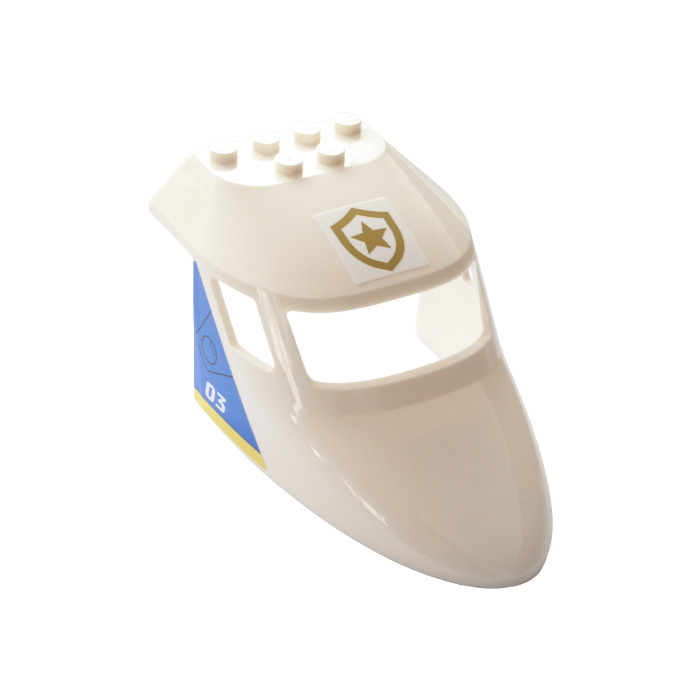 LEGO Airplane Cockpit 6 x 10 x 4 with Police Badge and '03' on Both ...