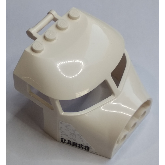 LEGO Airplane Cockpit 6 x 6 x 4 with 'CARGO' and Scratches Pattern on ...